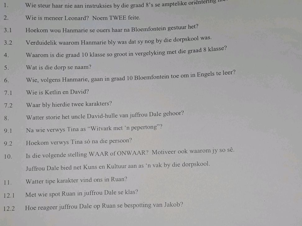 Wie steur haar nie aan instruksies by die