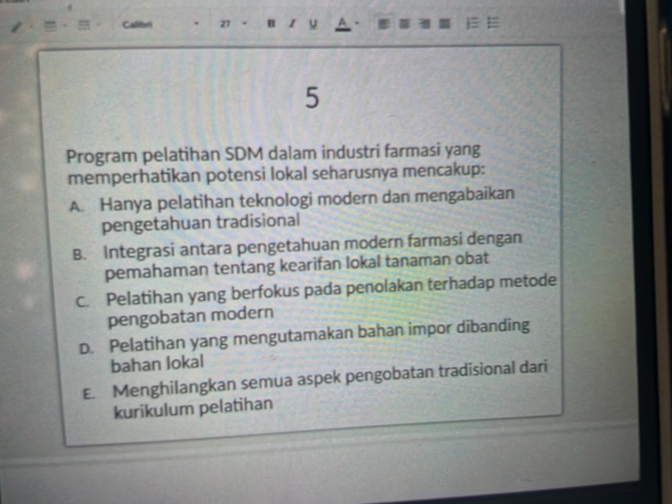 Program pelatihan SDM dalam industri farmasi | StudyX