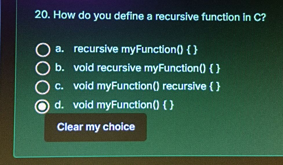 20. How do you define a recursive function | StudyX