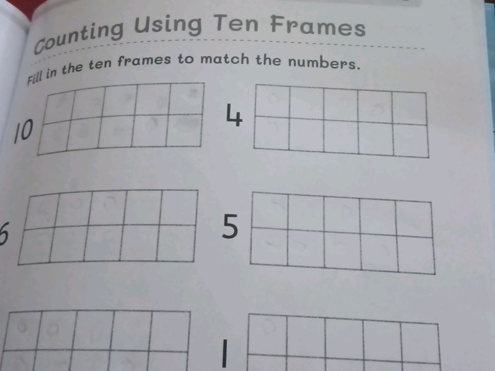 Fill in the ten frames to match the numbers. | StudyX
