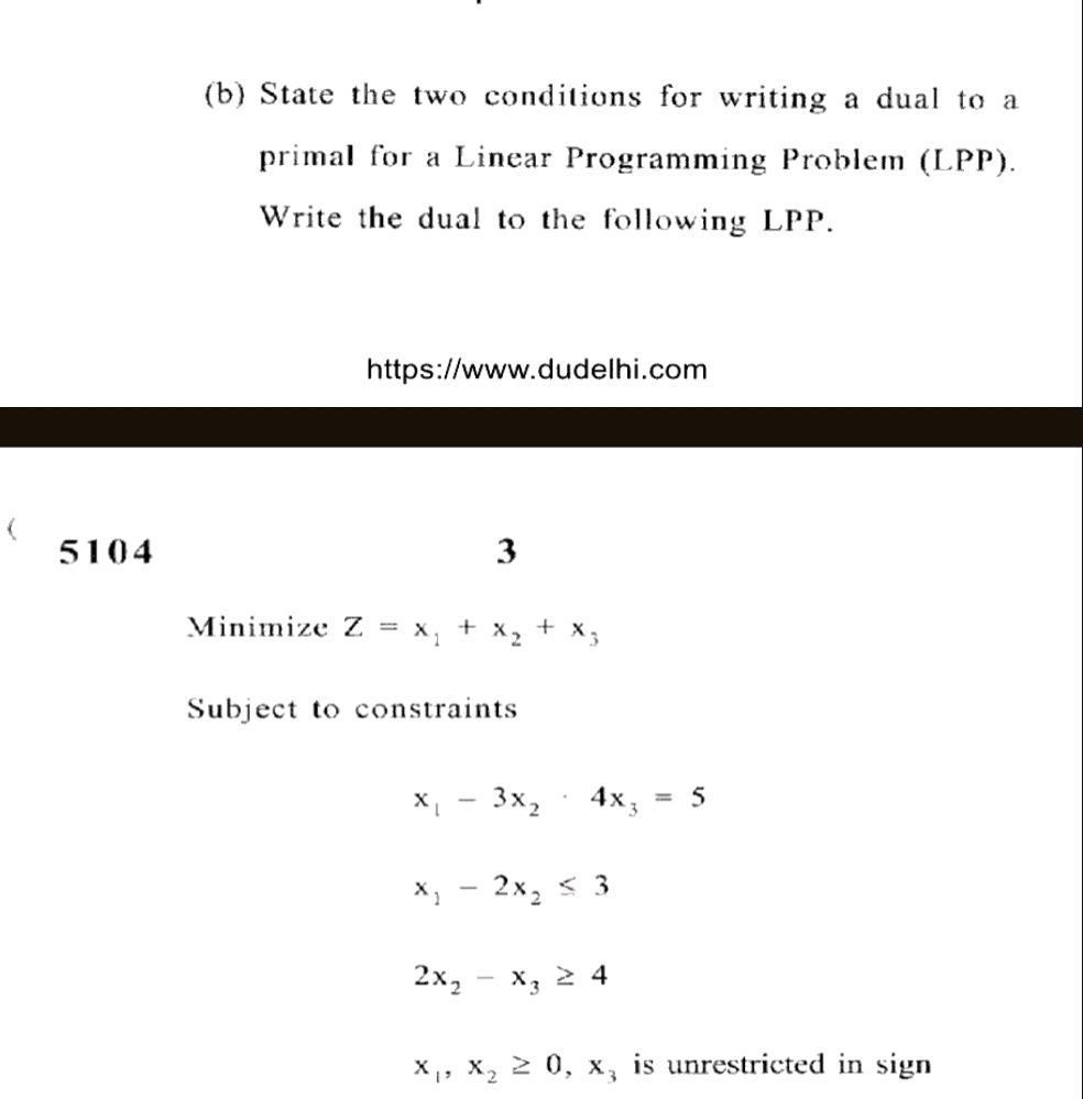 (b) State the two conditions for writing a | StudyX