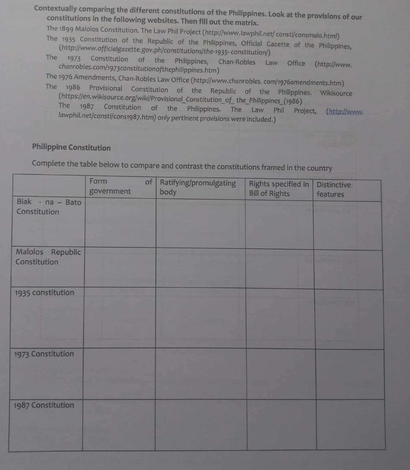 Complete the table below to compare and | StudyX
