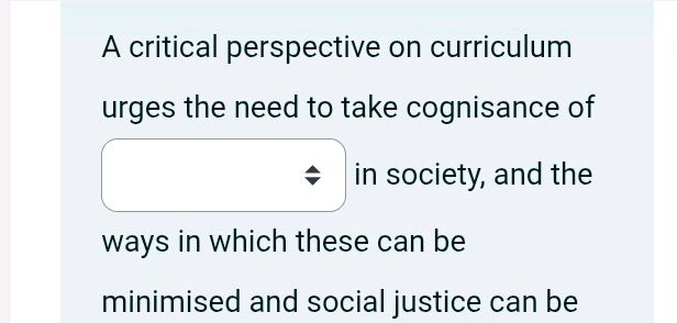 A critical perspective on curriculum urges | StudyX