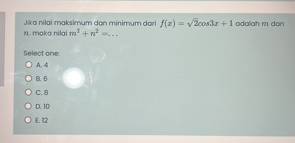 Jika nilai maksimum dan minimum dari $f(x) = | StudyX