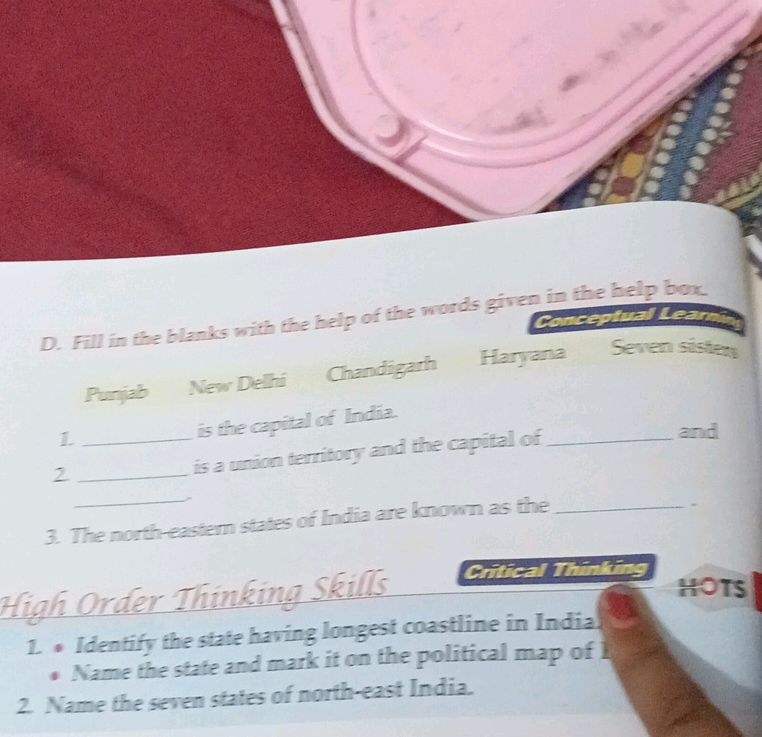 D. Fill in the blanks with the help of the | StudyX