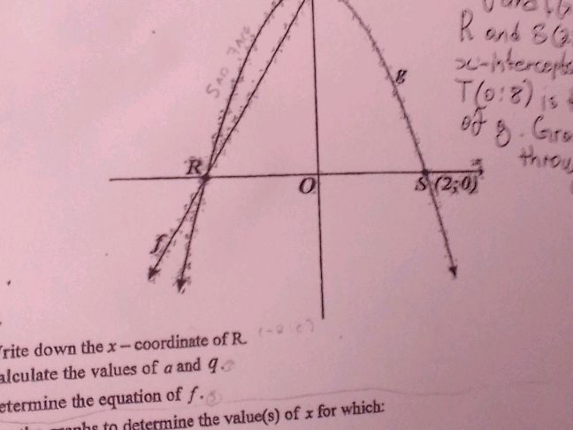 Write down the $x$-coordinate of R. | StudyX