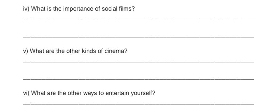 iv) What is the importance of social films? | StudyX