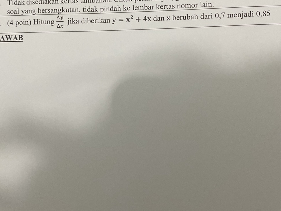 (4 poin) Hitung $ { y}{ x}$ jika diberikan | StudyX