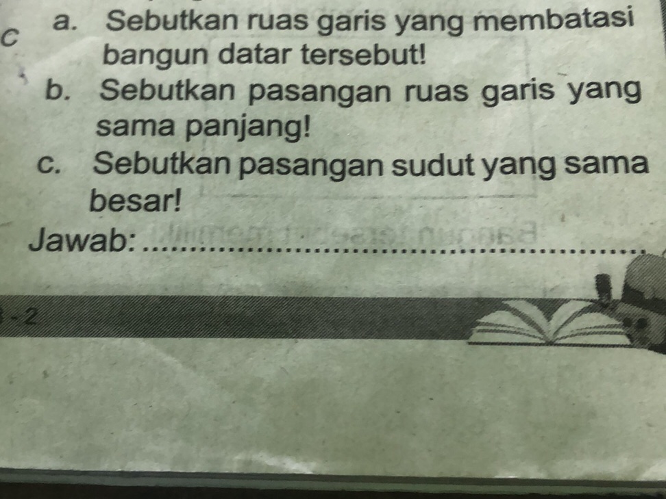 a. Sebutkan ruas garis yang membatasi bangun | StudyX