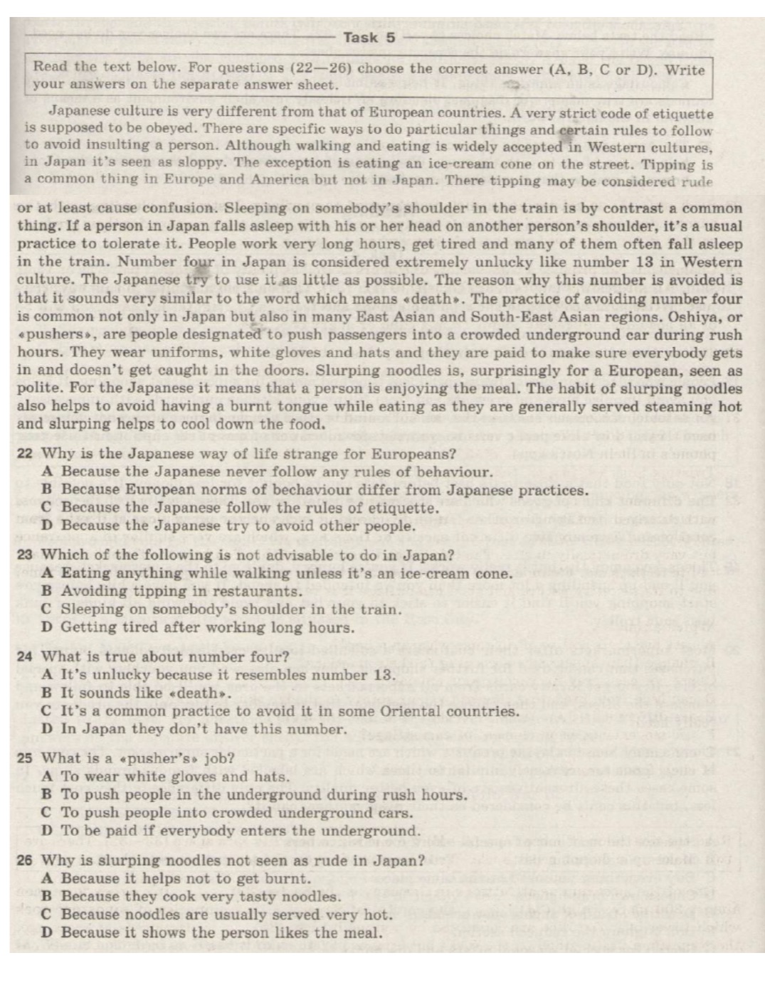 Read the text below. For questions (22-26) | StudyX