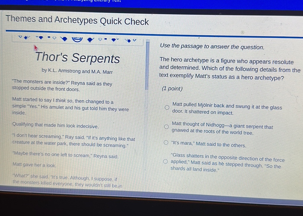 Use the passage to answer the question. The | StudyX