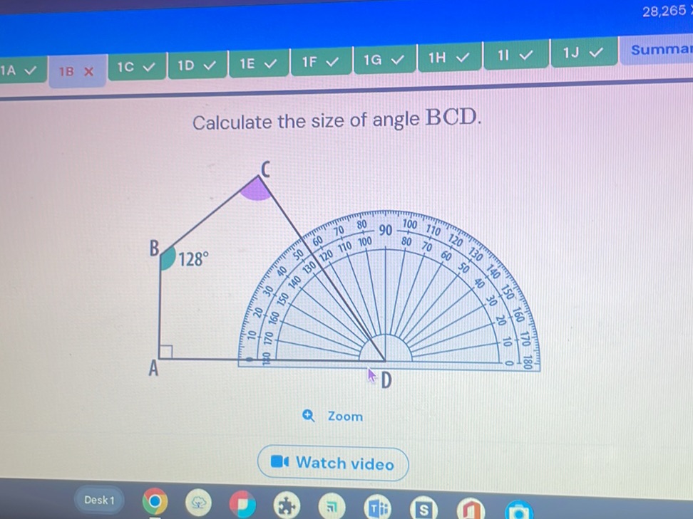 Calculate the size of angle BCD. The image | StudyX