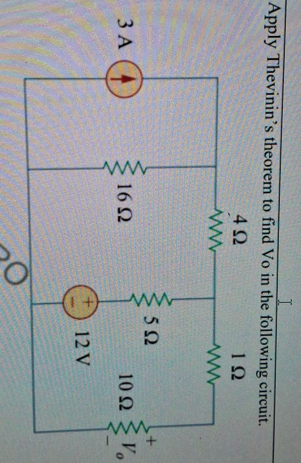 Apply Thevinin's theorem to find Vo in the | StudyX