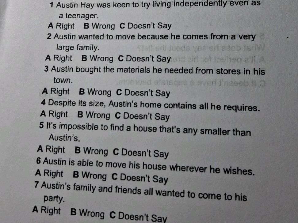 1 Austin Hay was keen to try living | StudyX