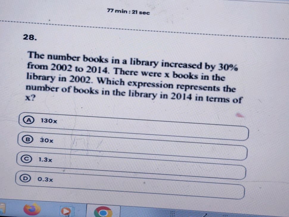 28. The number books in a library increased | StudyX
