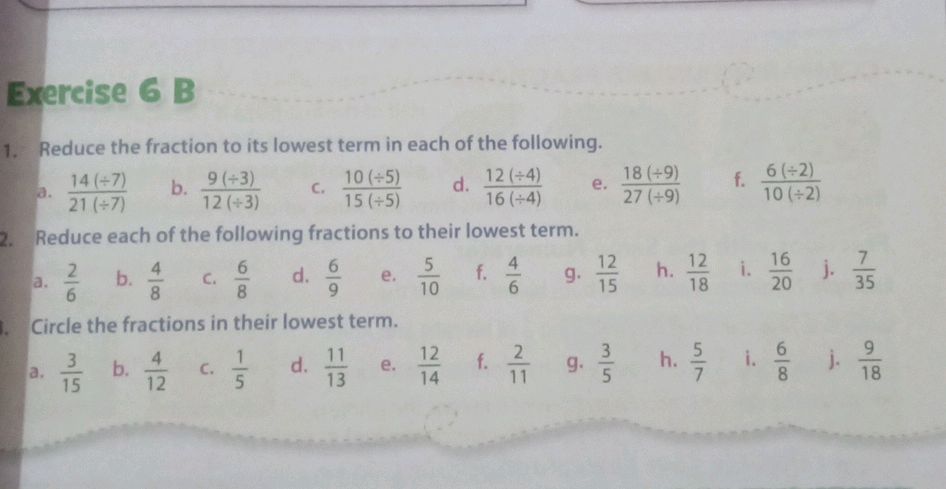 1. Reduce the fraction to its lowest term in | StudyX
