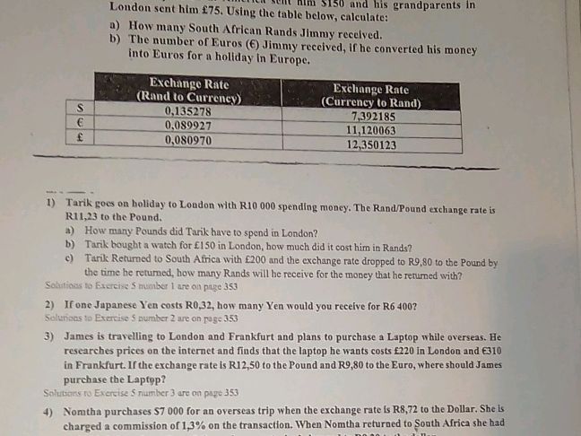 Using the table below, calculate: a) How | StudyX