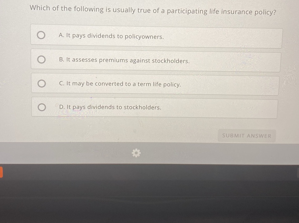 Which of the following is usually true of a | StudyX