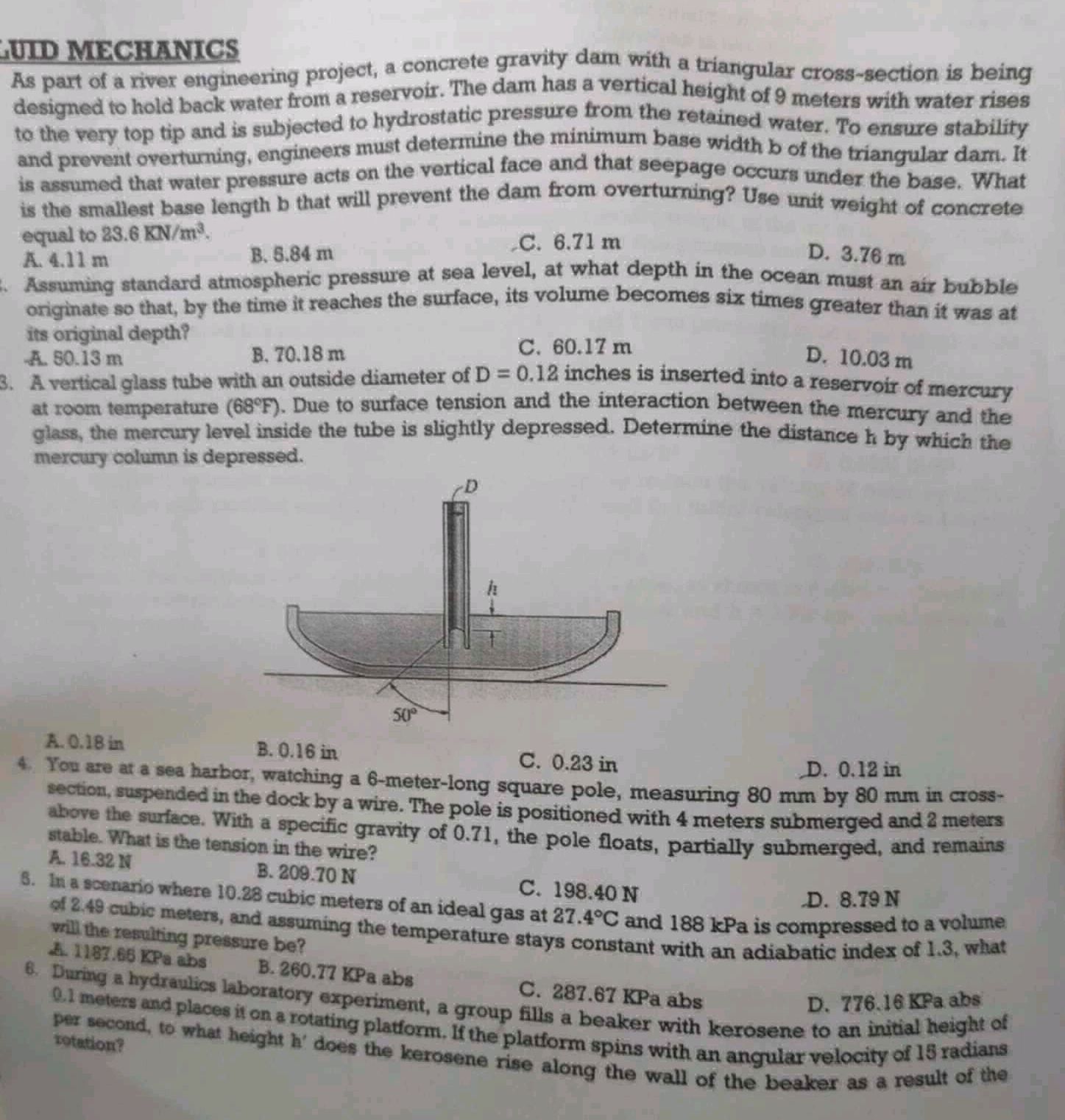 1. As part of a river engineering project, a | StudyX