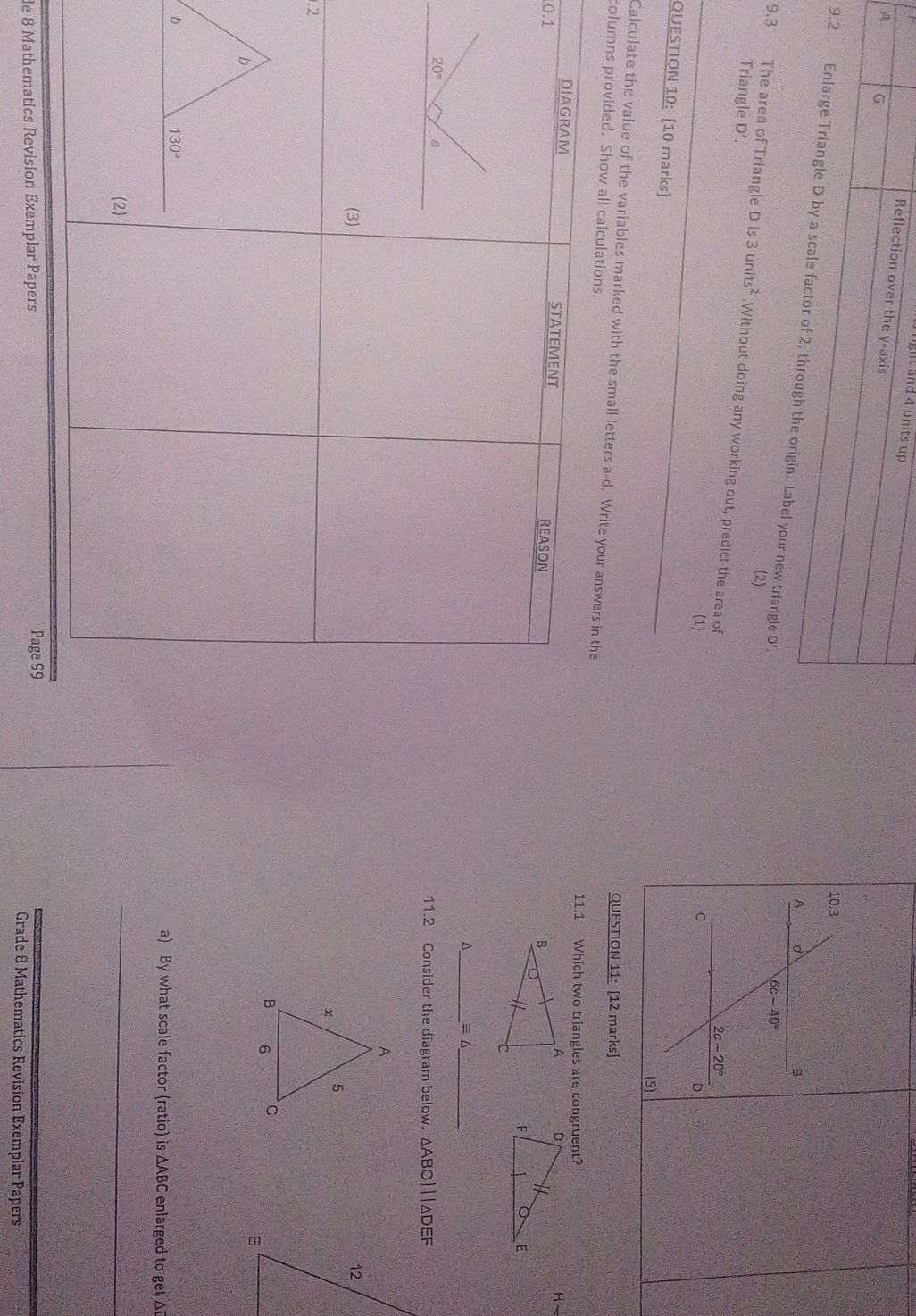 9.2 Enlarge Triangle D by a scale factor of | StudyX