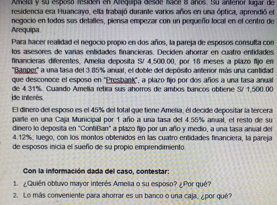 Con la información dada del caso, contestar: | StudyX