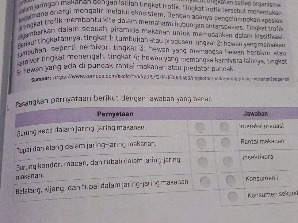 1. Pasangkan pernyataan berikut dengan | StudyX