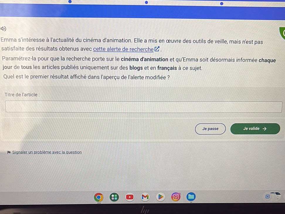 Emma s'intéresse à l'actualité du cinéma