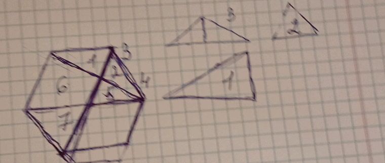 The image contains a hexagon divided into | StudyX