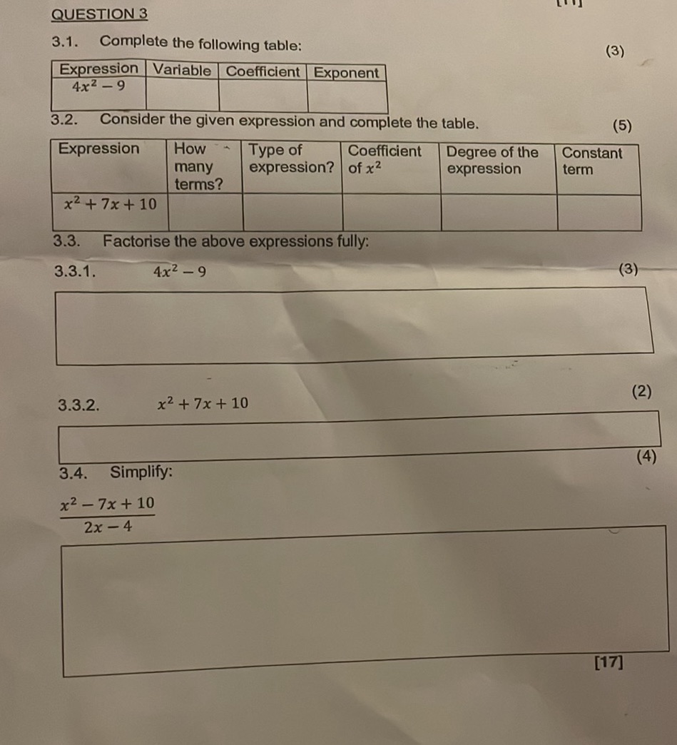 3.1. Complete the following table: | | StudyX
