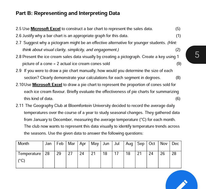 2.5 Use Microsoft Excel to construct a bar | StudyX