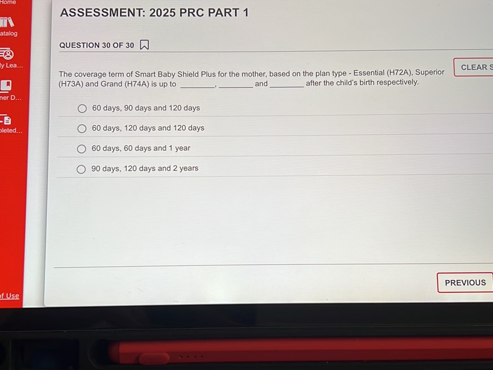 The coverage term of Smart Baby Shield Plus | StudyX