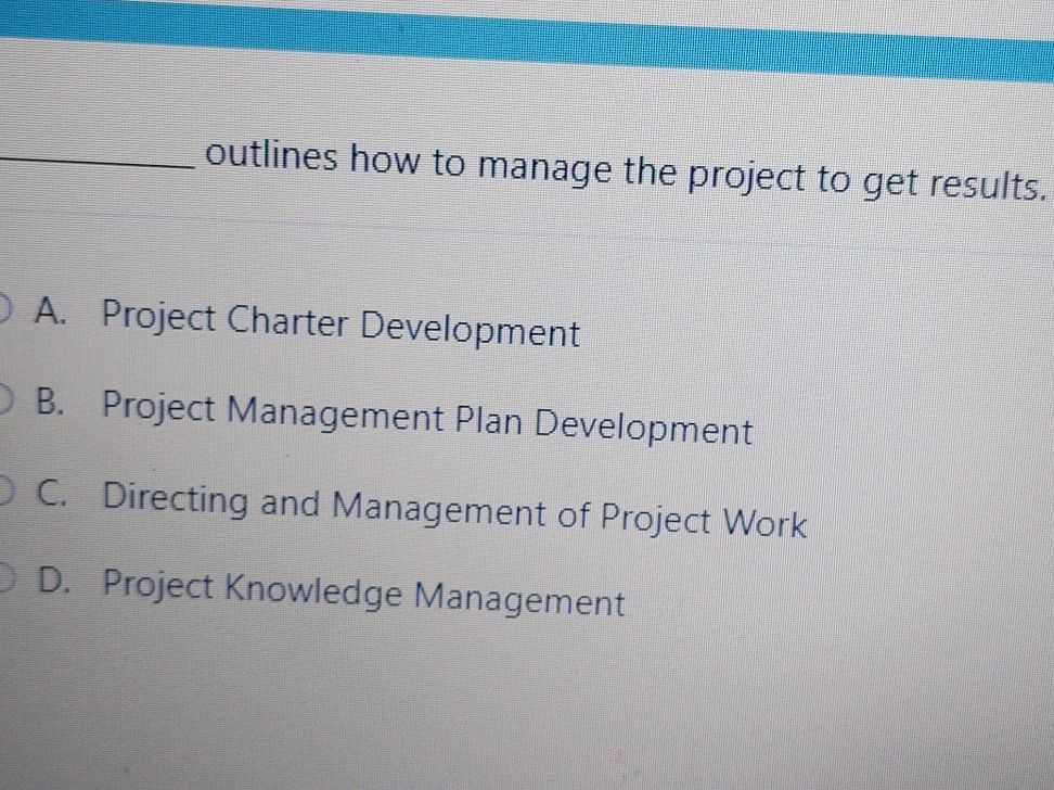outlines how to manage the project to | StudyX