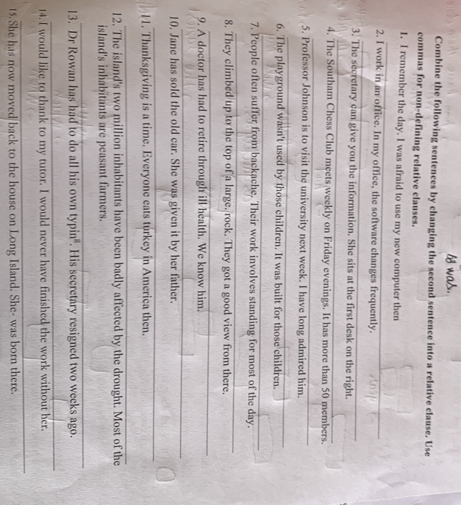 Combine the following sentences by changing | StudyX