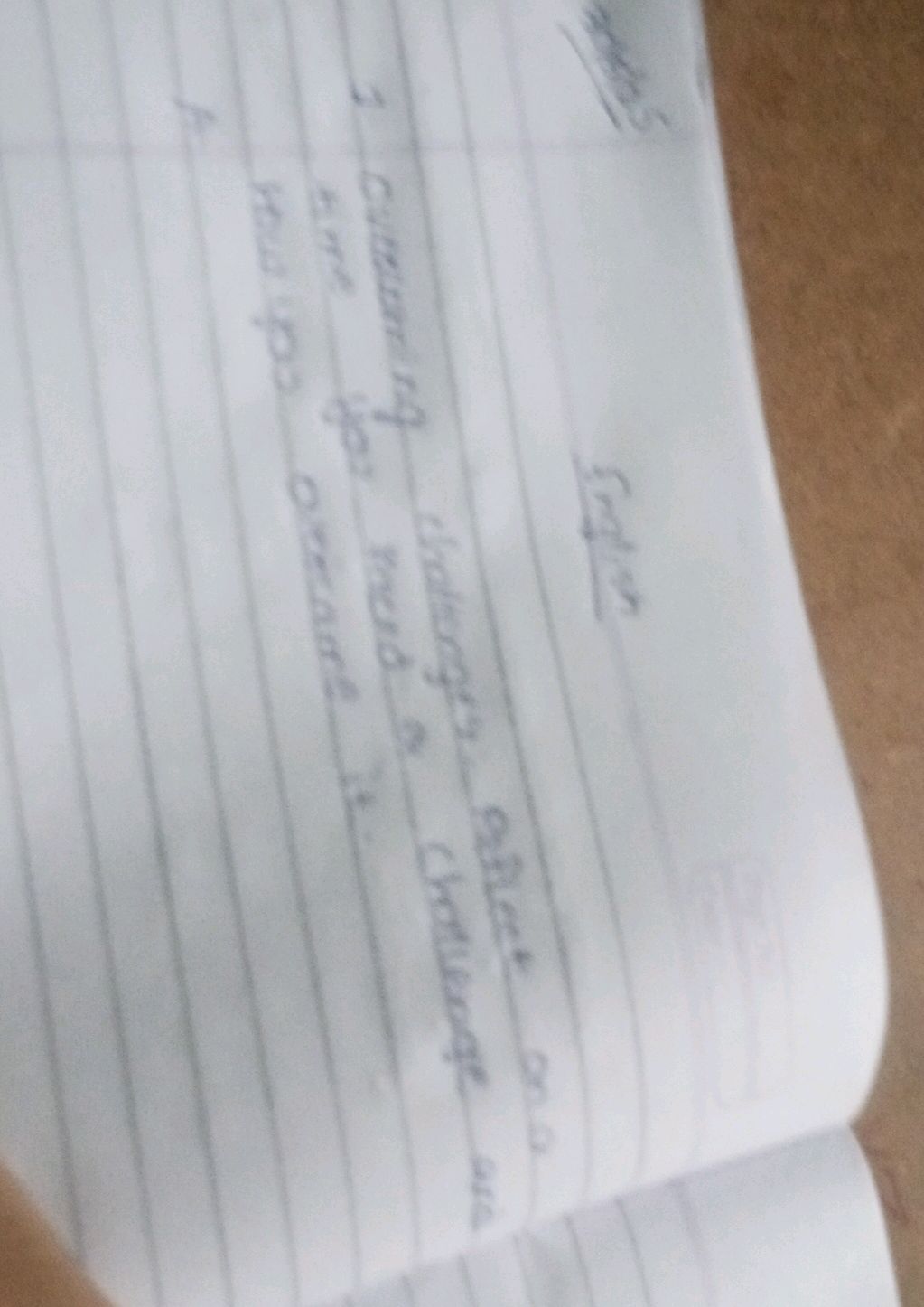 1. Overcoming challenges reflect on a time | StudyX