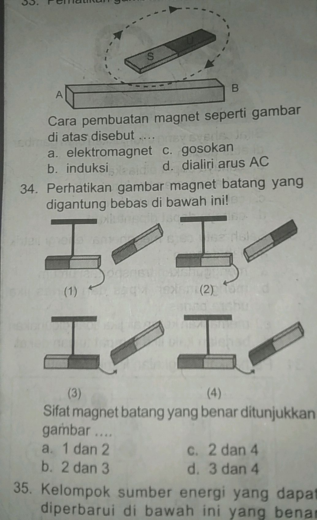33. Cara pembuatan magnet seperti gambar di | StudyX
