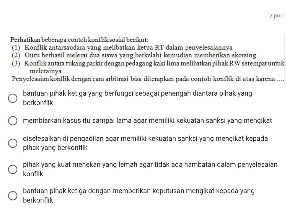 Perhatikan beberapa contoh konflik sosial | StudyX