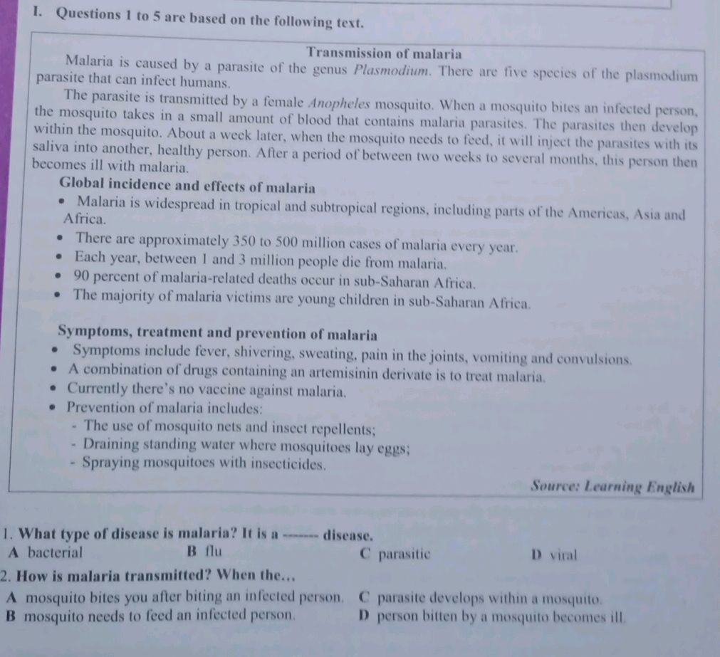 1. Questions 1 to 5 are based on the | StudyX