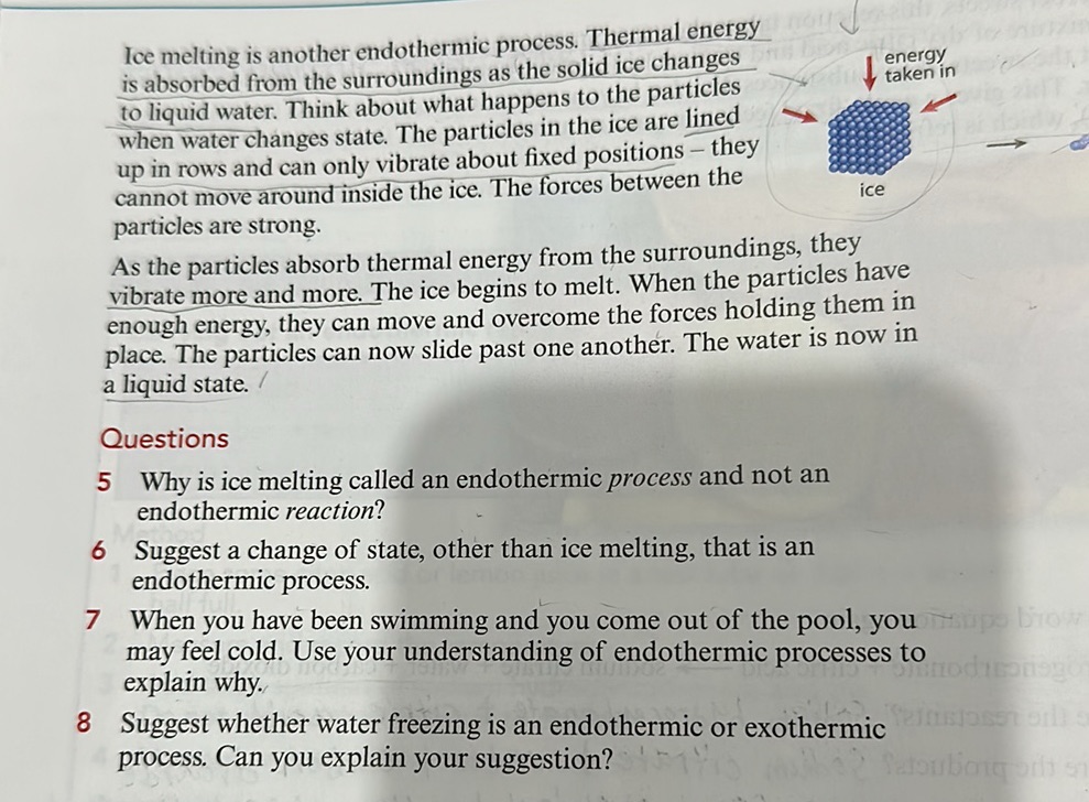 5 Why is ice melting called an endothermic | StudyX