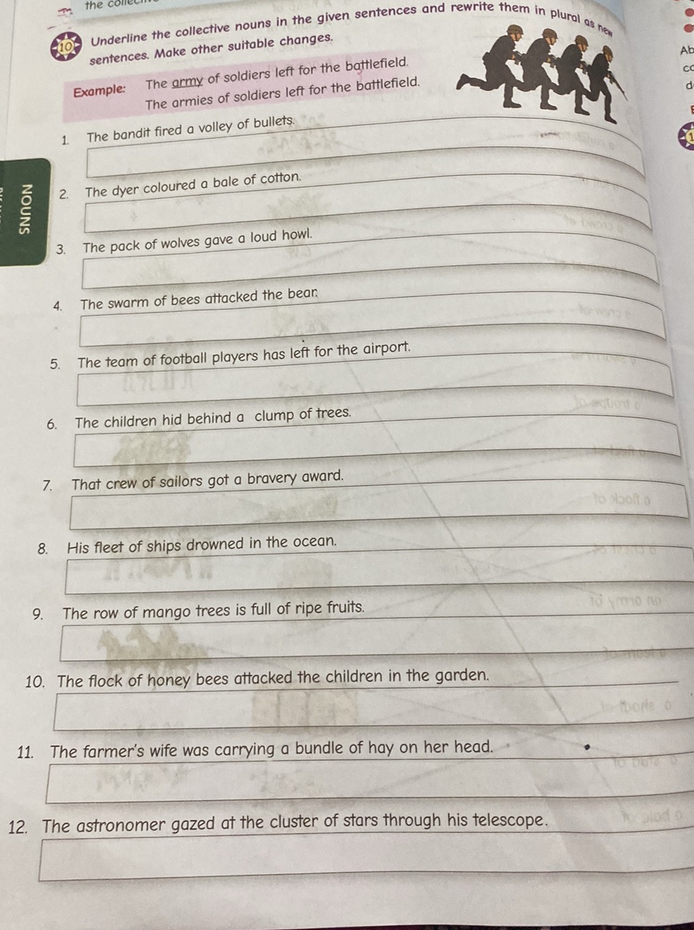 Underline the collective nouns in the given | StudyX