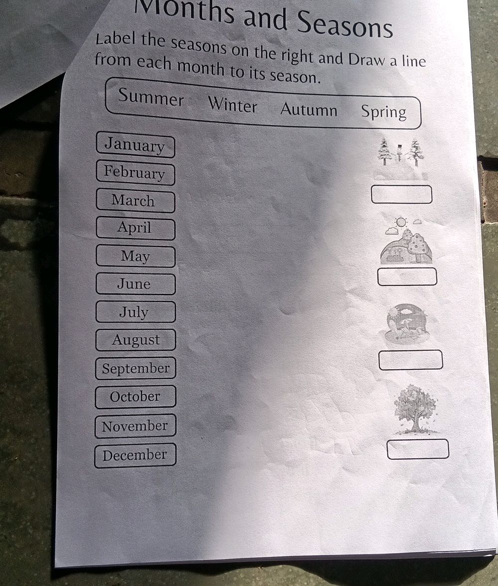 Label the seasons on the right and Draw a | StudyX