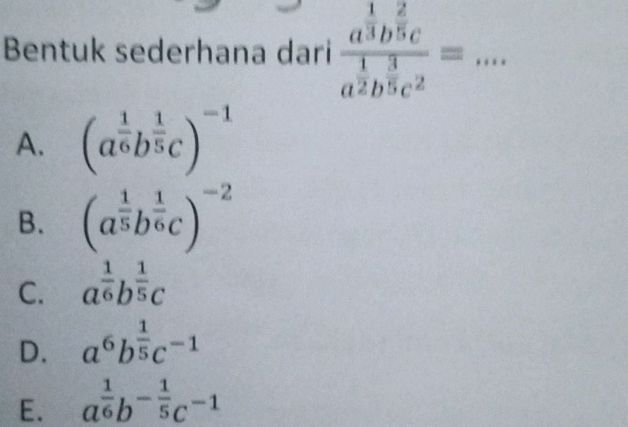 Bentuk sederhana dari \( {a^{ {1}{2}}b^{ | StudyX