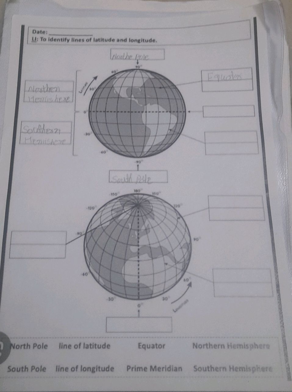 To identify lines of latitude and longitude. | StudyX