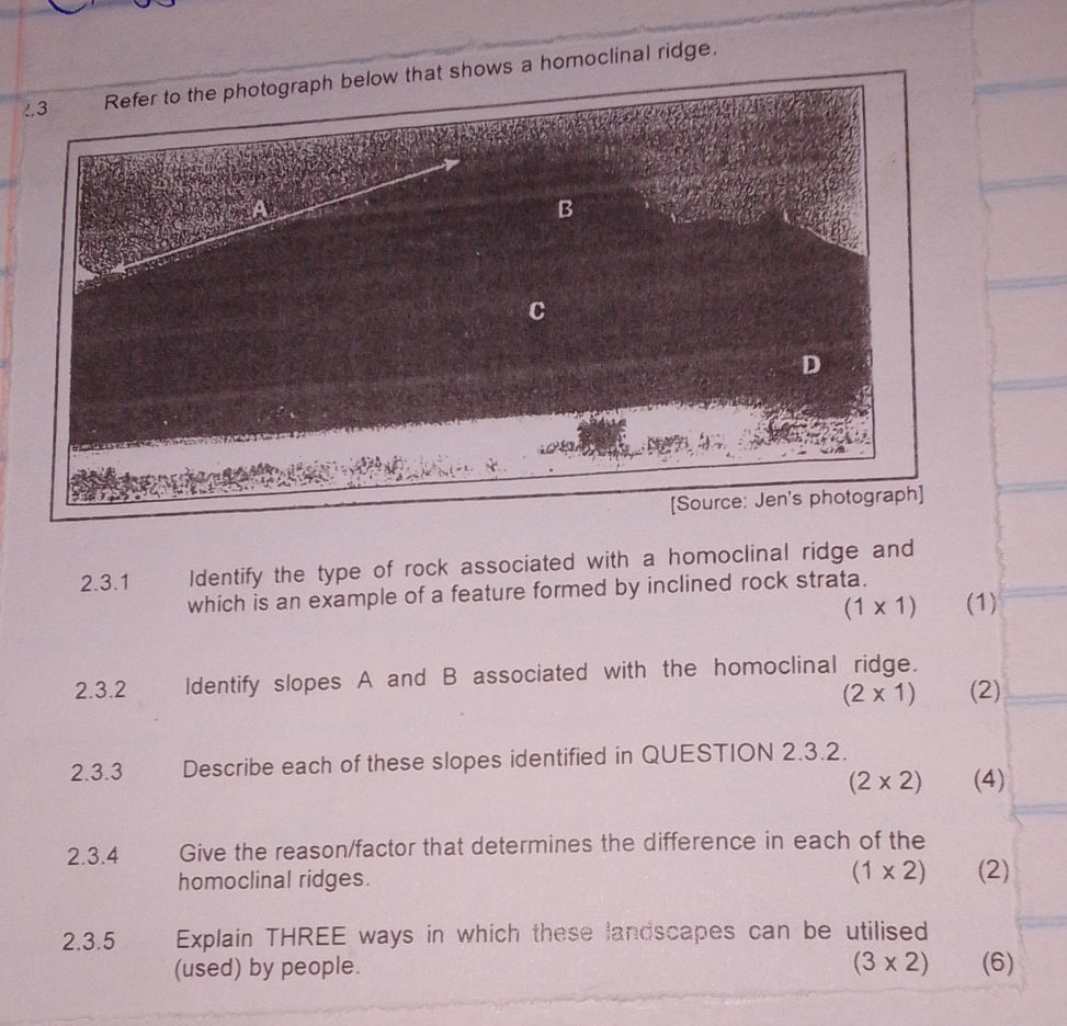 Refer to the photograph below that shows a | StudyX