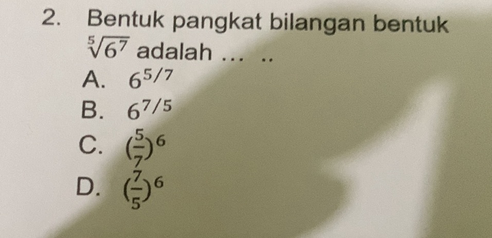 2. Bentuk pangkat bilangan bentuk $ | StudyX
