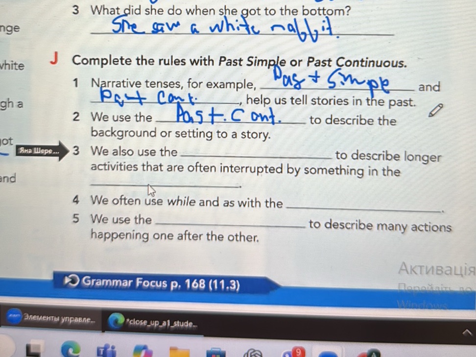 Complete the rules with Past Simple or Past | StudyX