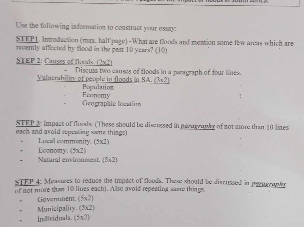 Use the following information to construct | StudyX