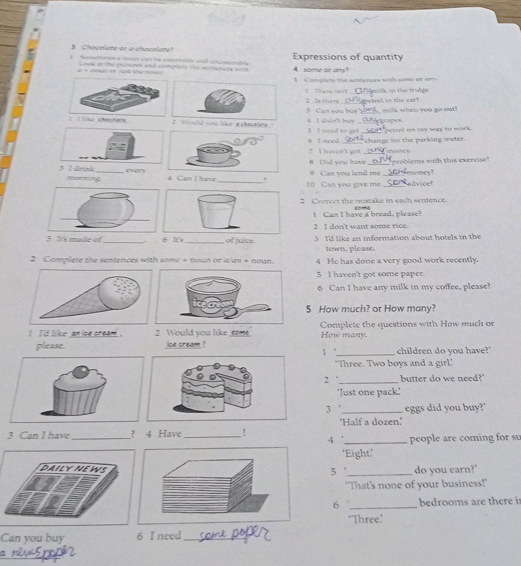 3 Chocolate or a chocolate? Sometimes a noun | StudyX