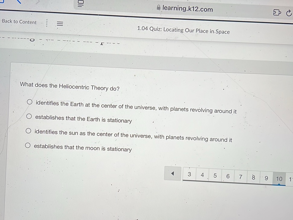 What does the Heliocentric Theory do? | StudyX