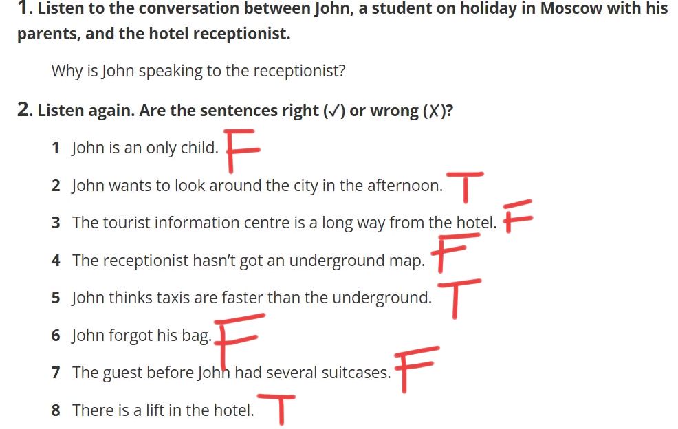 1. Listen to the conversation between John, | StudyX