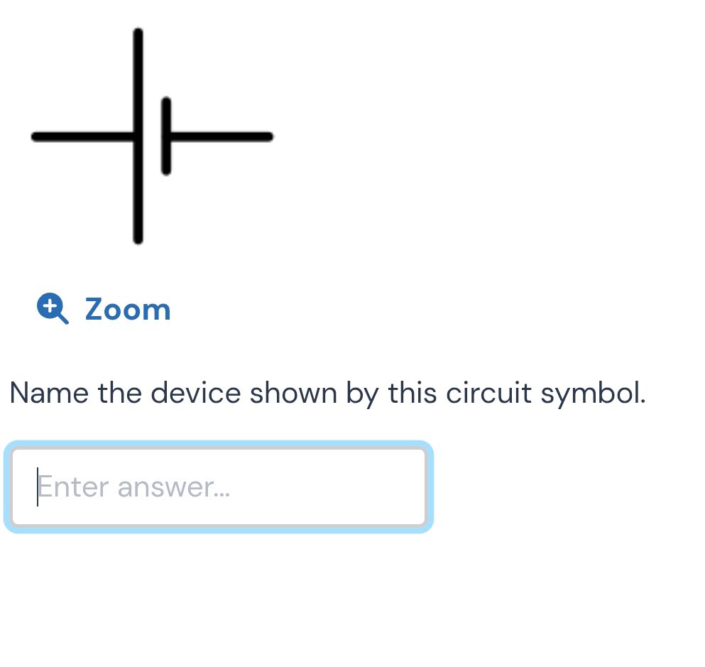 Name the device shown by this circuit symbol. | StudyX